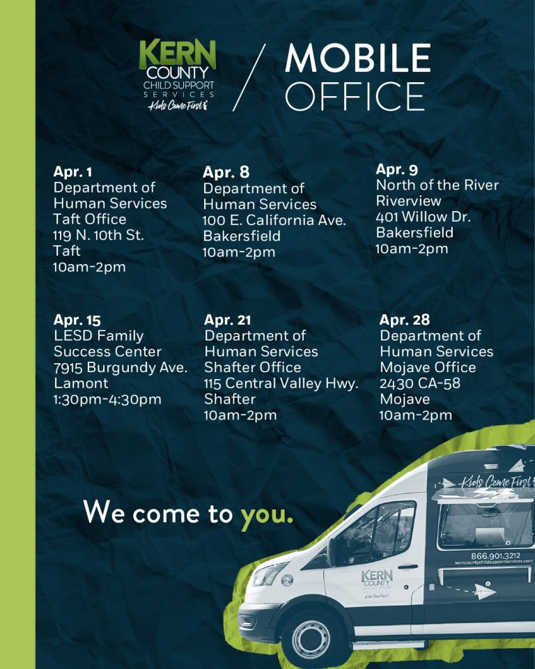 Kern County Child Support Services Mobile Office – April 2026 - Kern ...